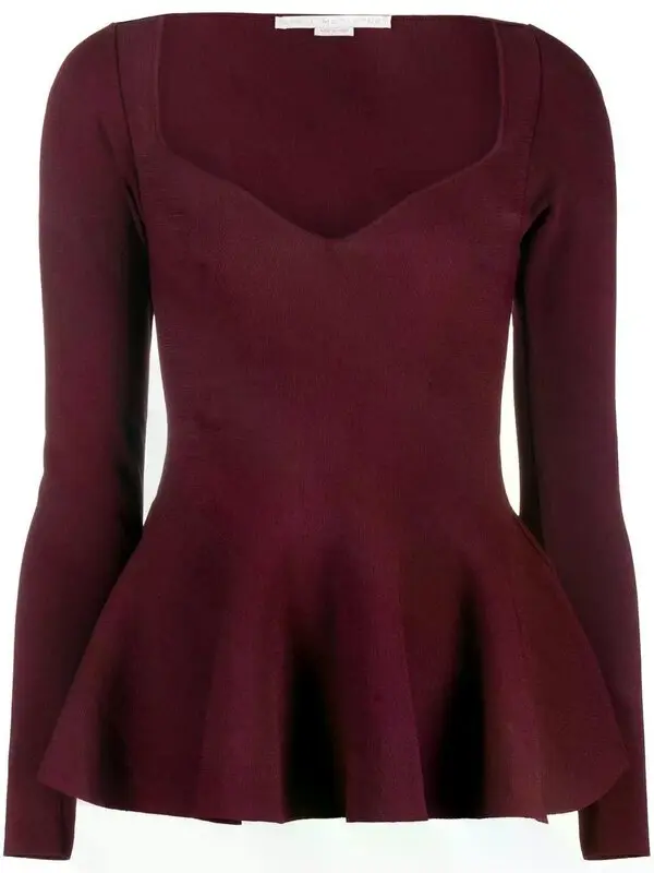 Stella McCartney Peplum-hem Top - Red