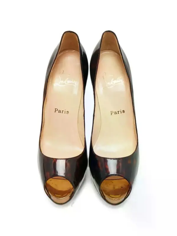 CHRISTIAN LOUBOUTIN Very Privé Peep-toe Sandals - Brown