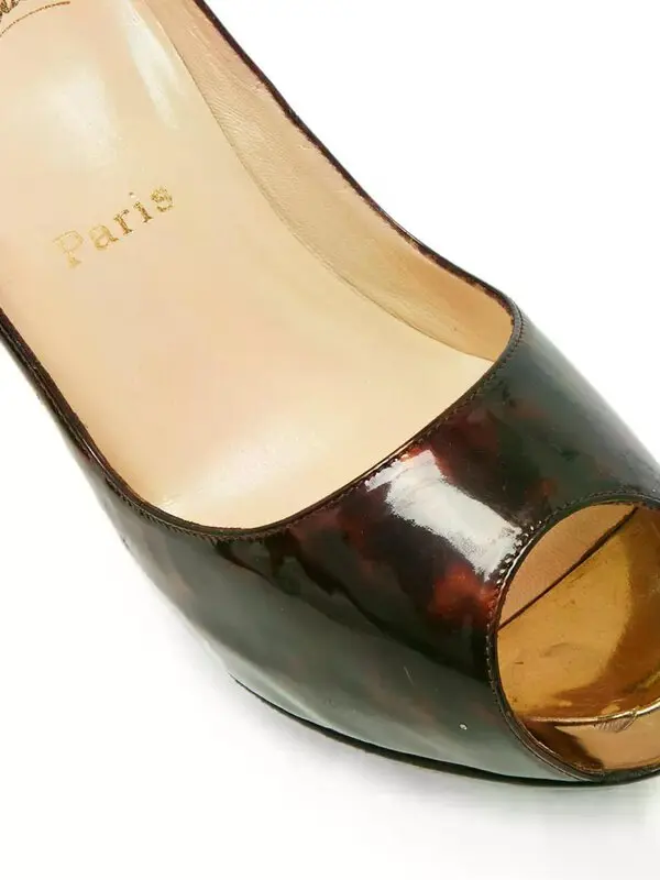 CHRISTIAN LOUBOUTIN Very Privé Peep-toe Sandals - Brown