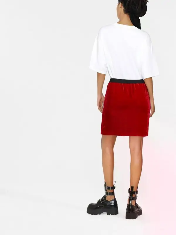 TOM FORD Velvet Logo Waistband Mini Skirt