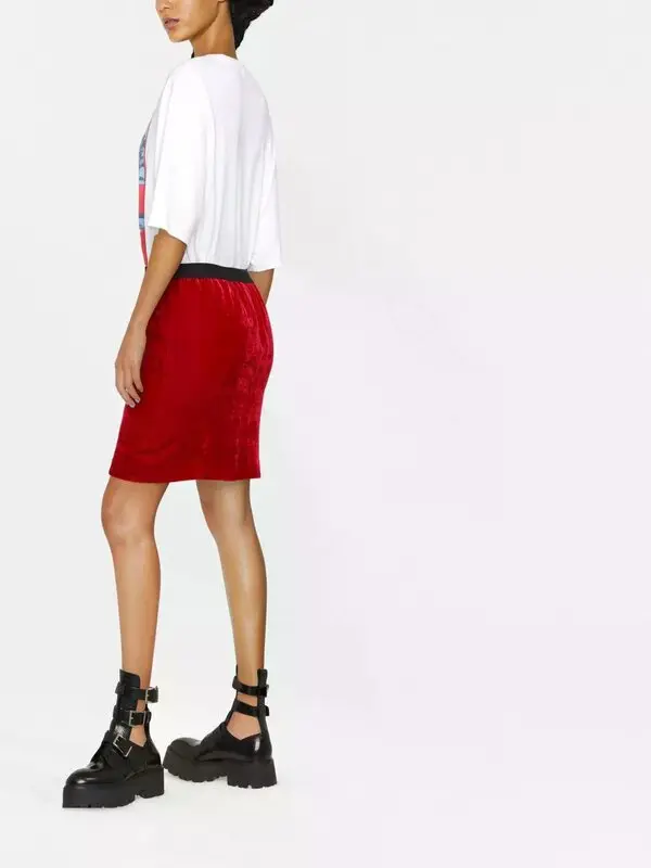 TOM FORD Velvet Logo Waistband Mini Skirt