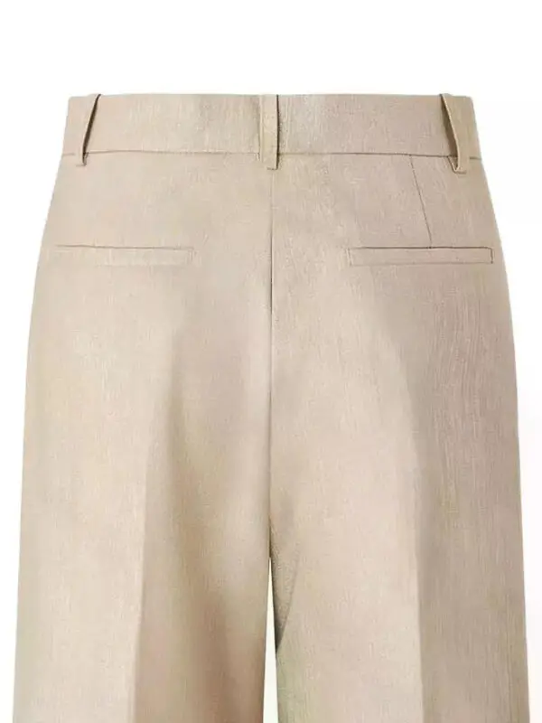 Pinko Metallic Pressed-crease Trousers - Neutrals