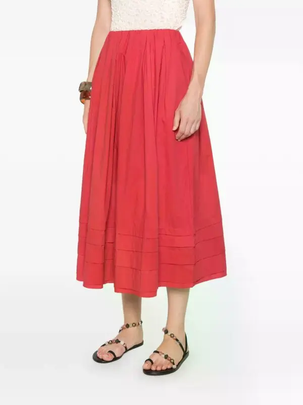 Faithfull The Brand Cales Pleated Mid Skirt
