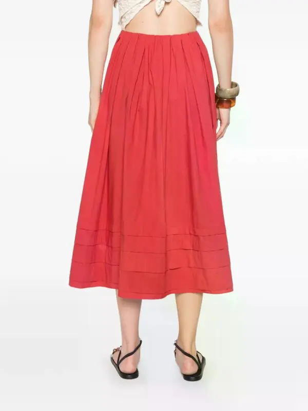Faithfull The Brand Cales Pleated Mid Skirt