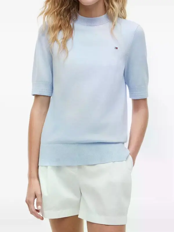 Tommy Hilfiger Short-sleeve Logo-embroidered Top