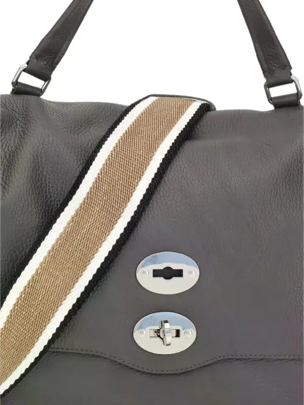 ZANELLATO Medium Postina Daily Studded Leather Tote Bag - Grey