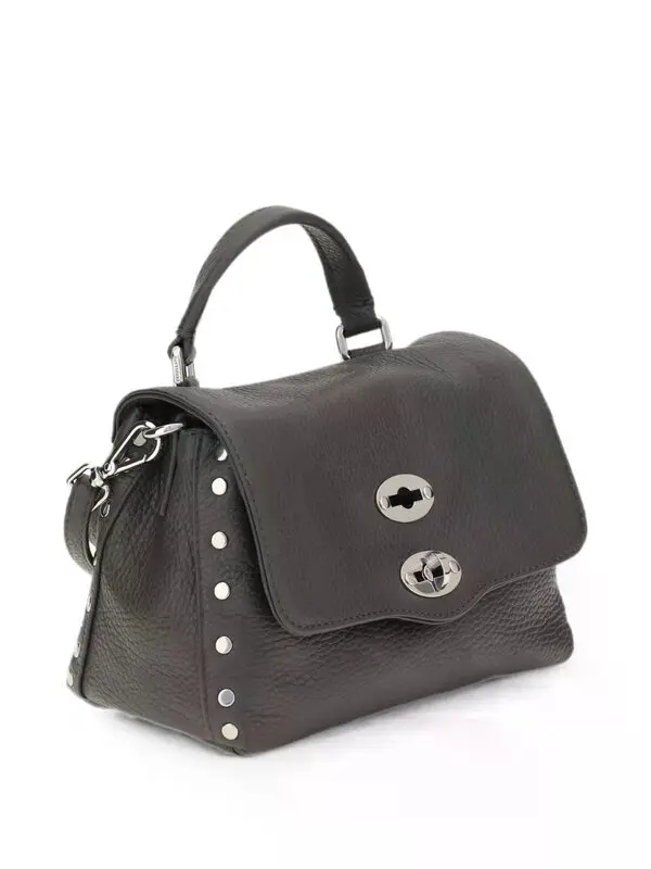 ZANELLATO Postina Daily Studded Leather Tote Bag - Grey