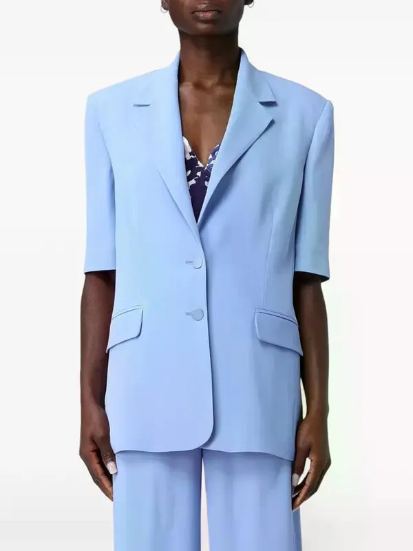 HANITA Short-sleeve Single-breasted Blazer - Blue