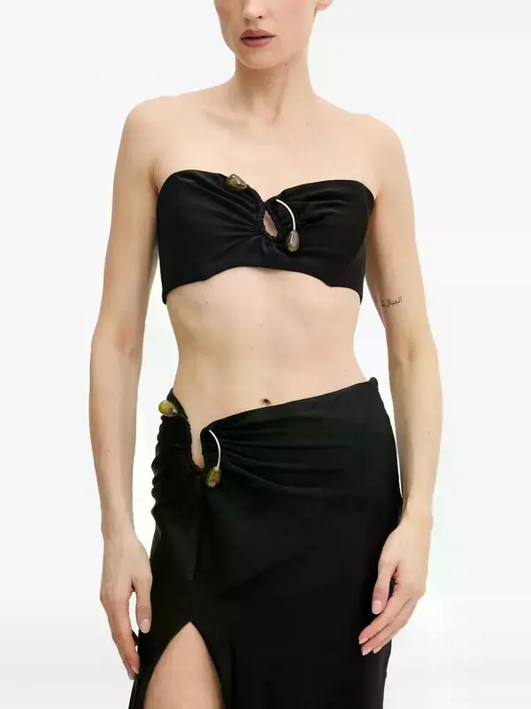 Bardot Dylan Embellished Bandeau Top - Black