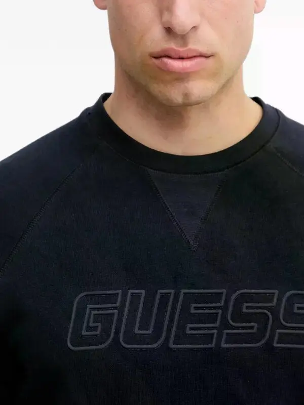 Guess Logo-print Raglan-sleeve Sweater