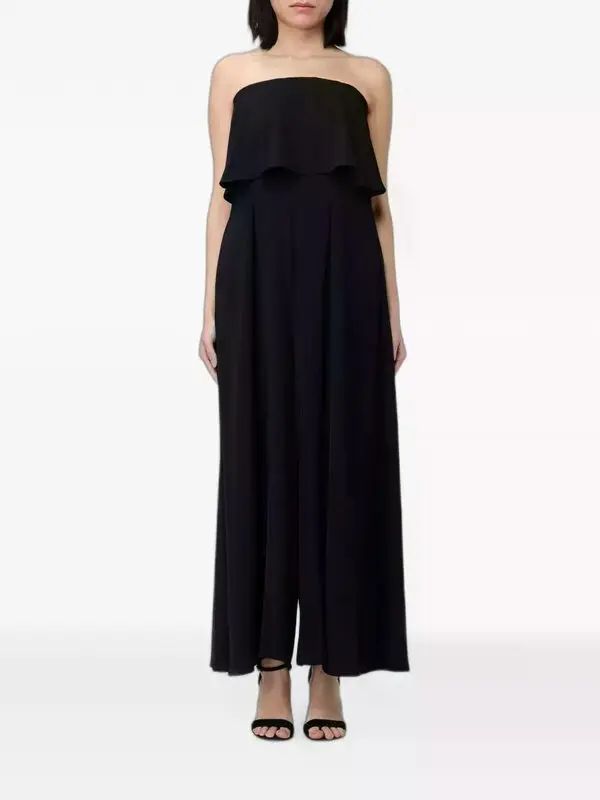 HANITA Strapless Ruffled Jumpsuit - Black