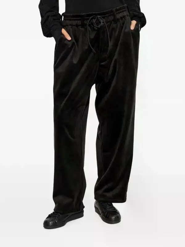 Y3 Velvet Drawstring-waist Trousers