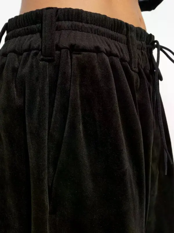 Y3 Velvet Drawstring-waist Trousers