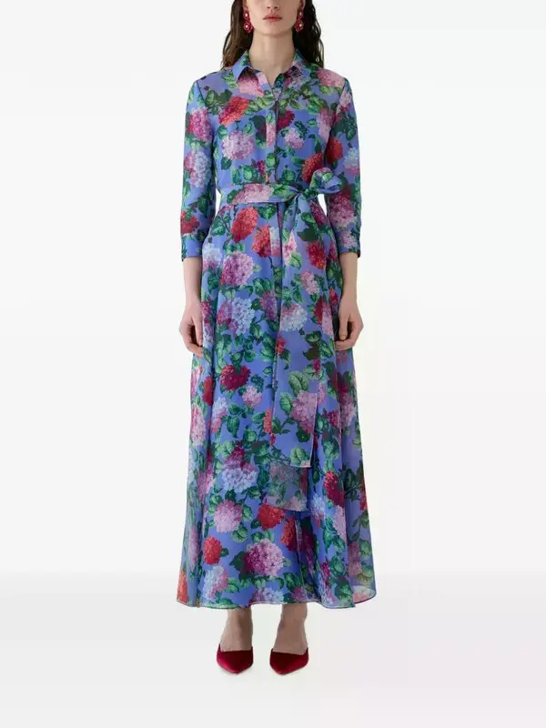 Carolina Herrera Hydrangea-print Maxi Dress