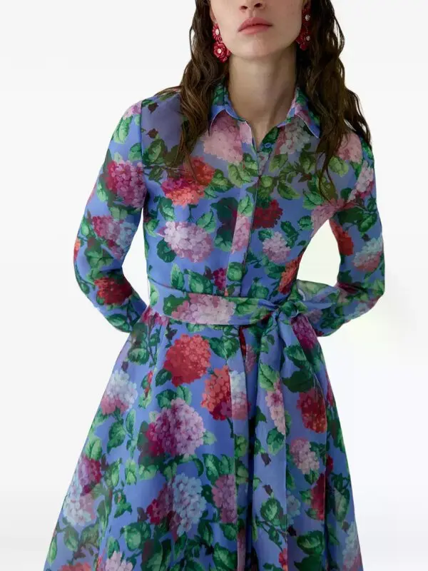 Carolina Herrera Hydrangea-print Maxi Dress