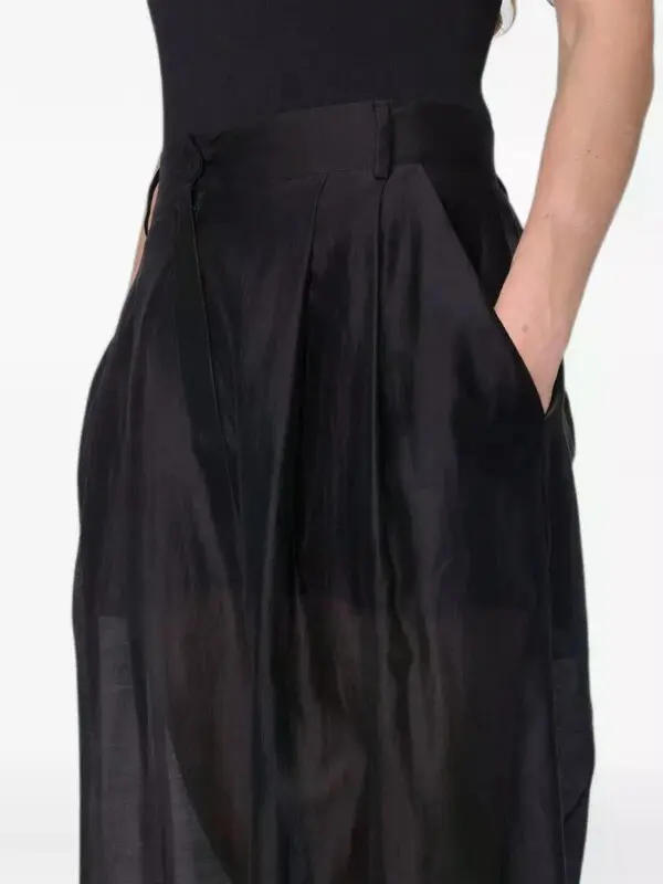 HANITA Sheer Wide-leg Palazzo Pants