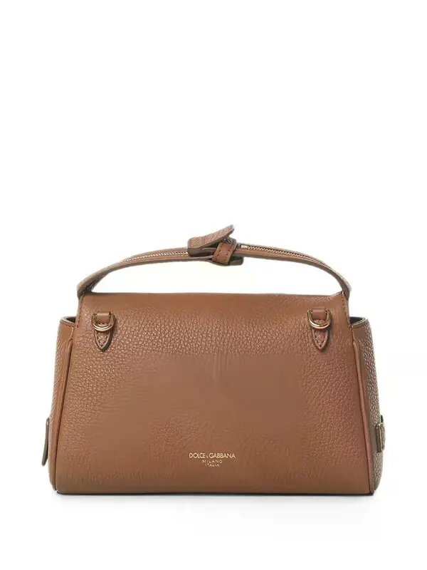 Dolce & Gabbana Vittoria Logo-plaque Leather Tote Bag