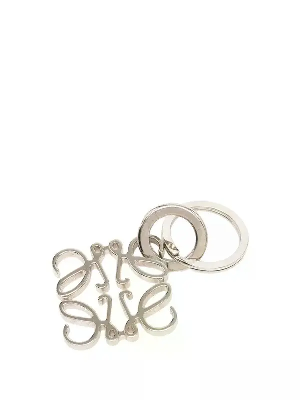 Loewe 2021-2026 Brass Anagram Keyring Key Chain - Silver