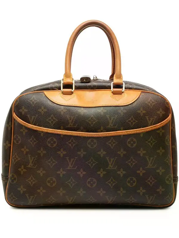 LOUIS VUITTON 2001 Monogram Deauville Handbag - Brown