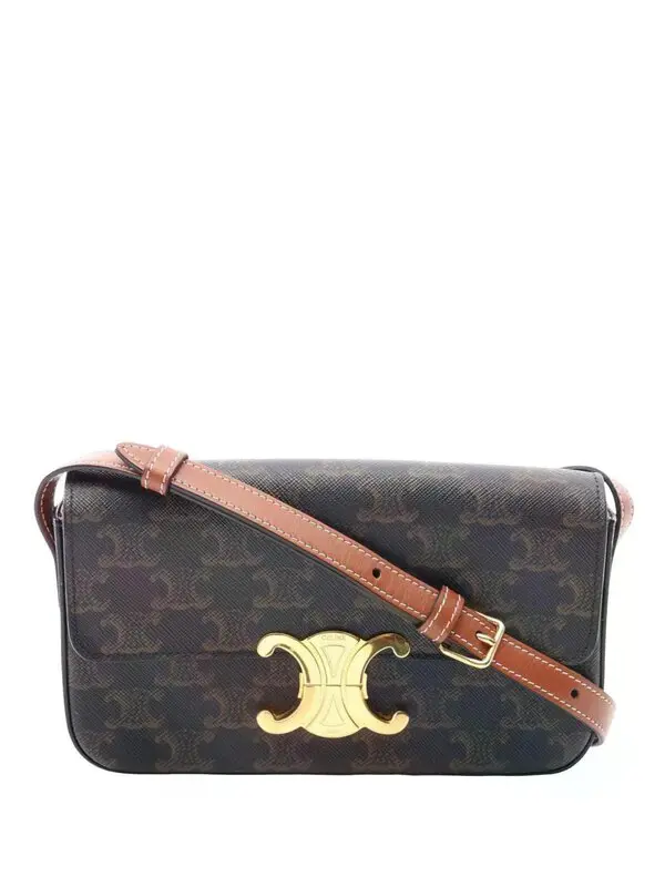 Celine 2010-2026 Triomphe Coated Canvas Claude Shoulder Bag