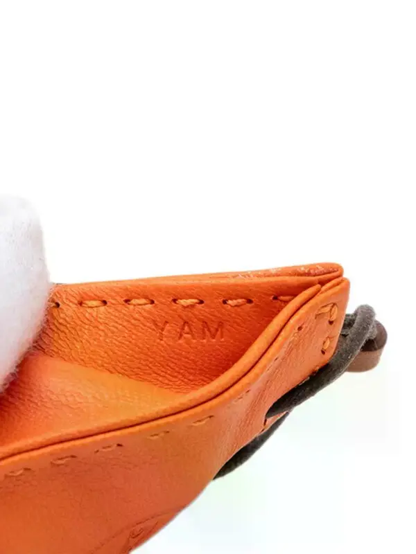 Hermès 2020 Milo Lambskin And Swift Shopping Bag Charm Key Chain - Orange