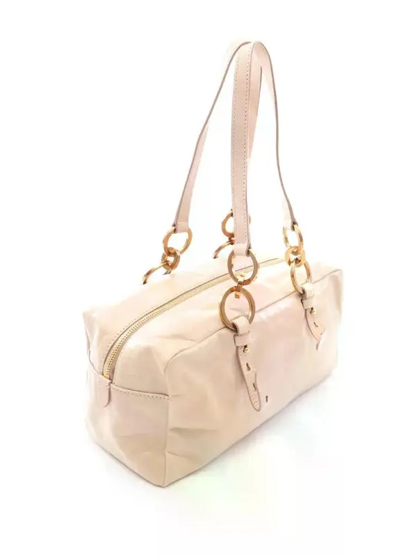 Prada 2025 Medium Leather Dangle Top Handle Bag Shoulder Bag