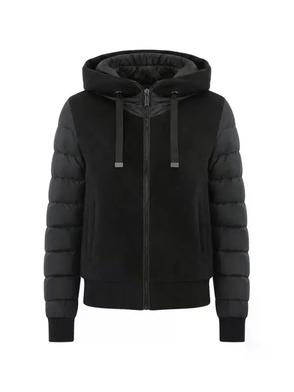 MOORER Flavia Panelled Quilted Jacket - Black