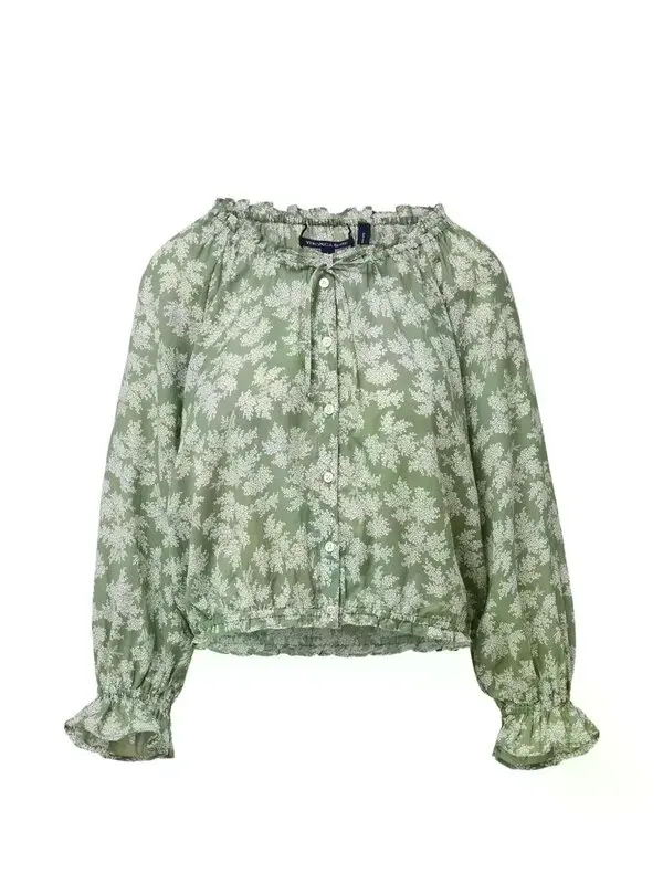 Veronica Beard Williamsen Floral-print Top - Green