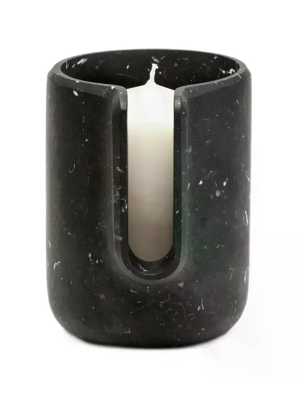 EDITIONS MILANO Kouki Marble Candle Holder - Black