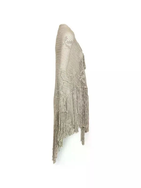 CHIARA IS Fringe-trim Knitted Shawl