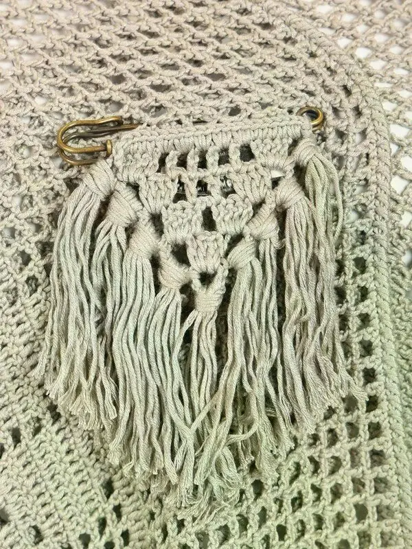 CHIARA IS Fringe-trim Knitted Shawl