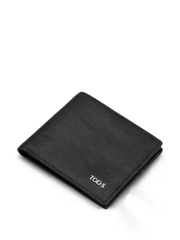 TOD'S Logo-plaque Pebbled-leather Wallet