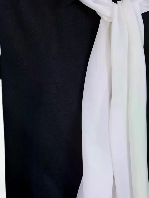 Sacai Tie-neck Long-sleeve Shirt