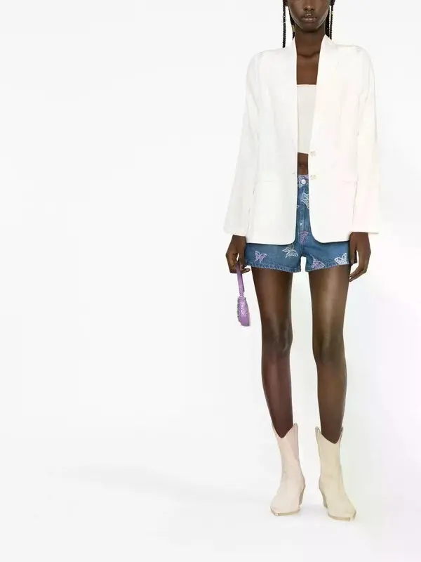 BLUGIRL Metallic-stripe Single-breasted Blazer