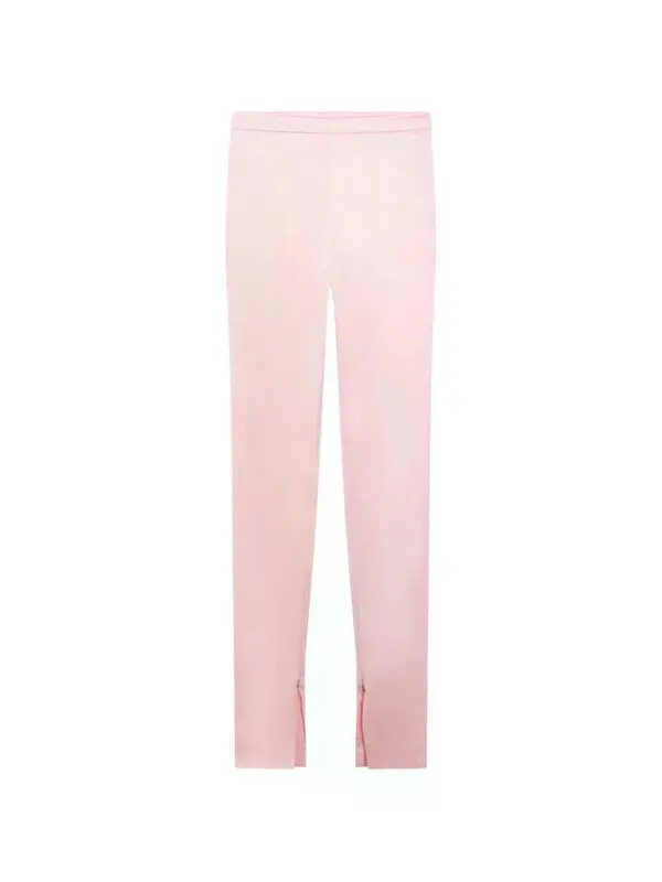 Gucci Satin-finish Slit-hem Trousers - Pink