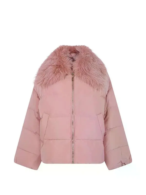 TWINSET Faux-fur Collar Padded Jacket - Pink