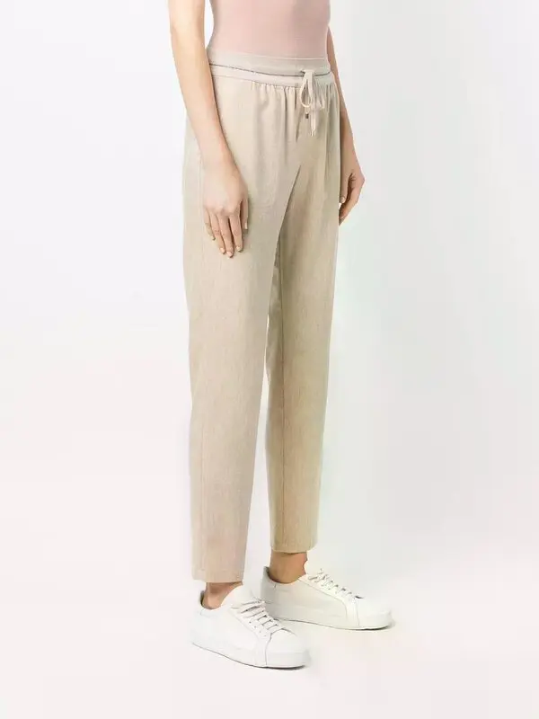 Lorena Antoniazzi Tapered Trousers With Drawstring Waist