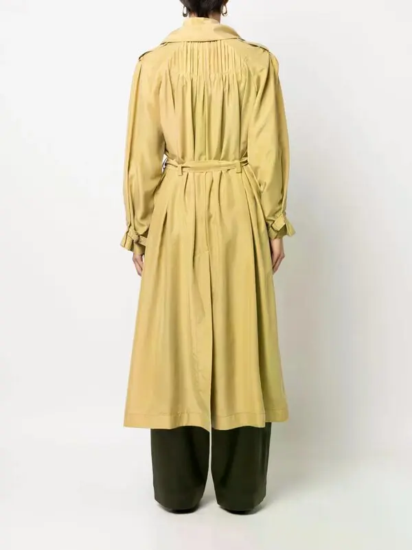 Alberta Ferretti Shawl-lapels Silk Trench Coat