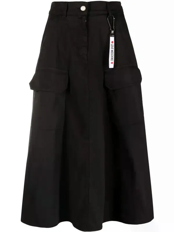 Moschino High-waisted A-line Skirt - Black