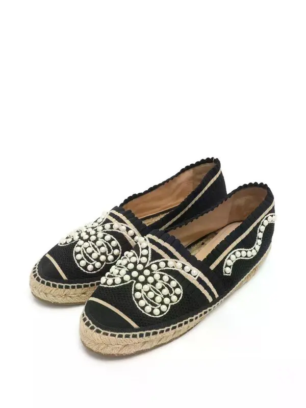 Fendi Pearl-embellished Espadrilles