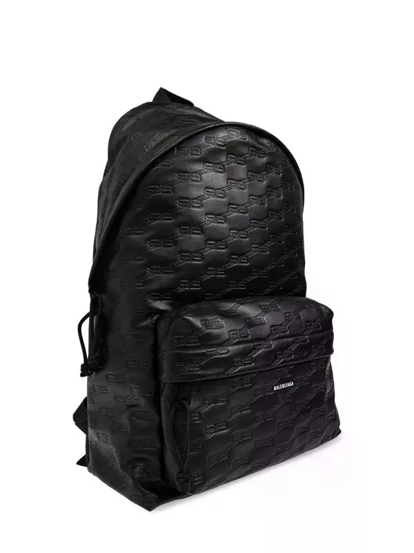 Balenciaga Bb Logo-embossed Leather Backpack
