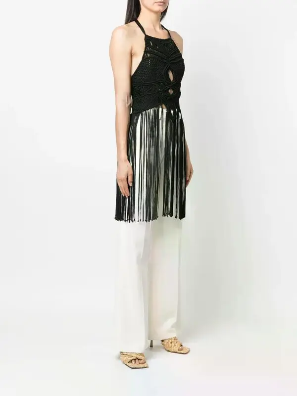 Alberta Ferretti Cut Out-detail Knitted Vest - Black