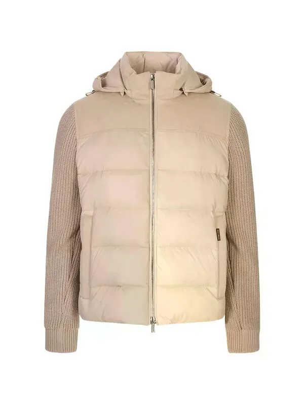 MOORER Hooded Padded Jacket - Neutrals