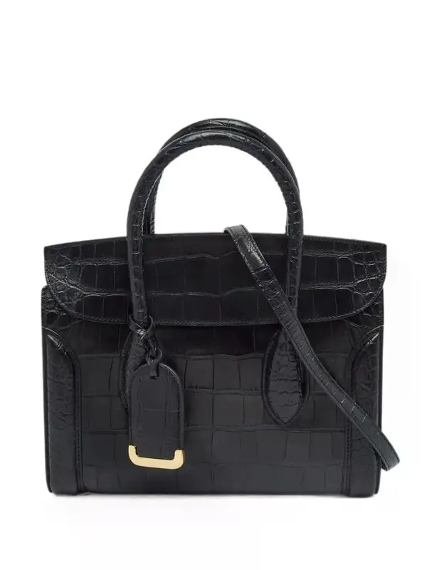 Alexander McQueen Heroine Croc-embossed Tote Bag