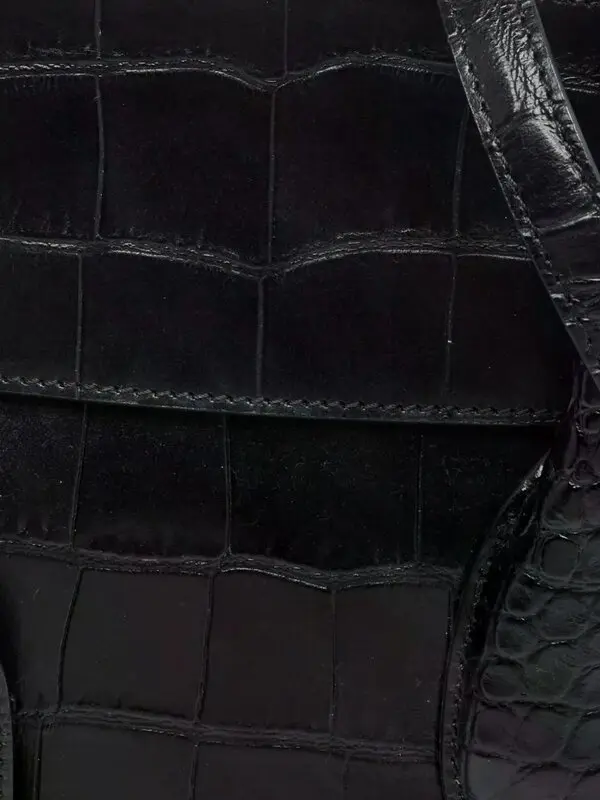 Alexander McQueen Heroine Croc-embossed Tote Bag