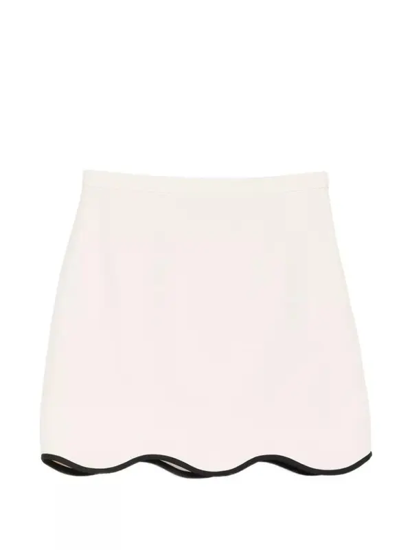 Valentino Garavani Wave-hem Mini Skirt - Neutrals