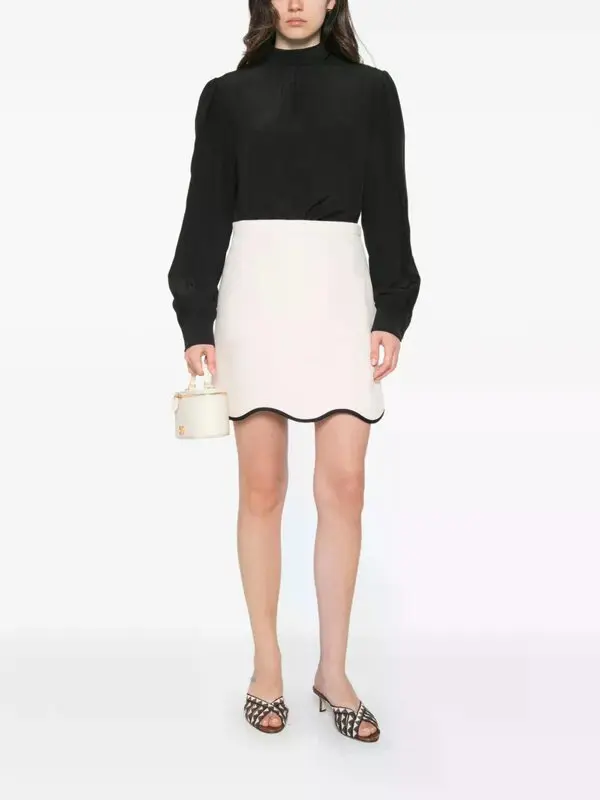Valentino Garavani Wave-hem Mini Skirt - Neutrals