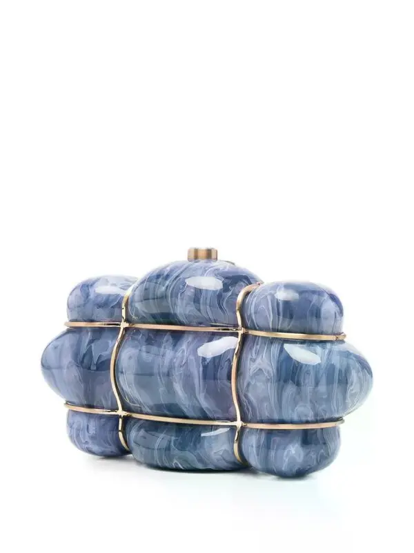 Cult Gaia Bolla Marbled Clutch Bag - Blue