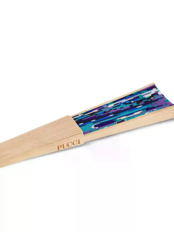 Emilio Pucci Vivara Print Hand Fan