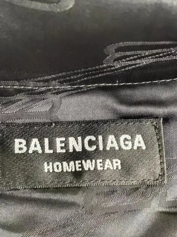 Balenciaga Logo-print Silk Long-sleeve Shirt
